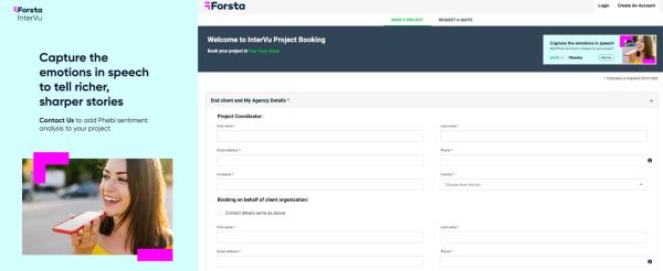 How to Book an InterVu Project – Forsta InterVu