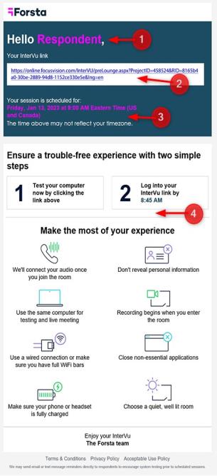 Respondent Invitations – Forsta InterVu